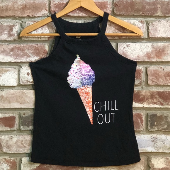 total girl | Shirts & Tops | Total Girl Flip Sequin Tankpred | Poshmark